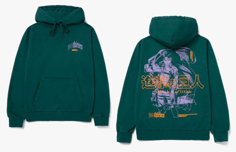 100 Thieves x Attack on Titan merch Collection - The Gaming Wear